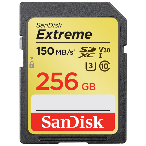 Карта памяти Sandisk Extreme SDXC Card 256GB V30 UHS-I U3