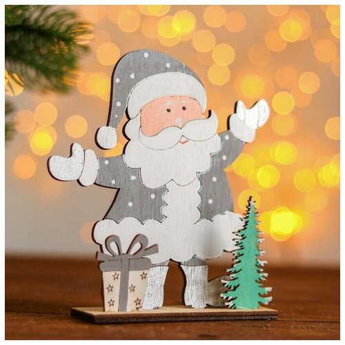 Новогодний настольный декор «Дед Мороз с подарками» 3.5×13.2×14.8 см