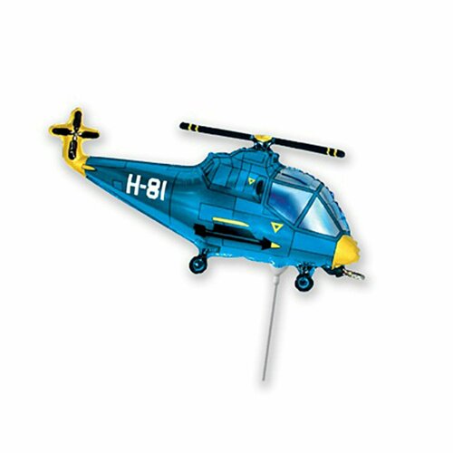 Мини Фигура Вертолет голубой 33см х 2 см