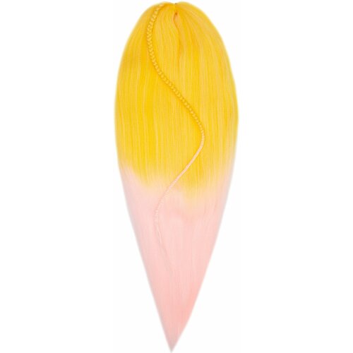 Hairshop Канекалон Вау Джау Желто-розовый 1,4м/100 г (Желто горчичный с переходом в желто-персиковый)