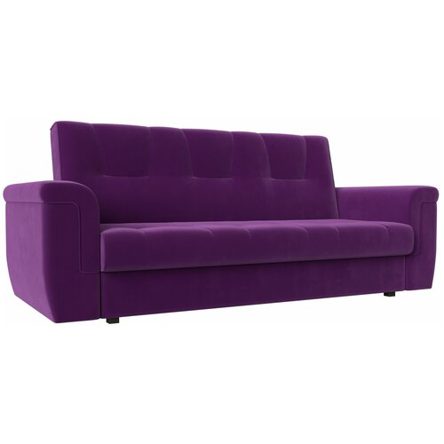 Прямой диван АртМебель Эллиот микровельвет фиолетовый