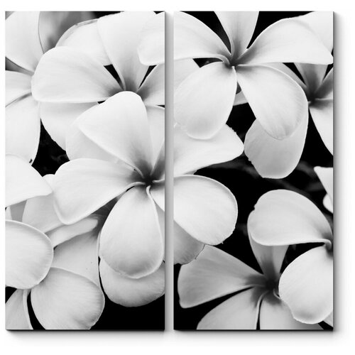 Модульная картина Лаконичные цветы 90x90