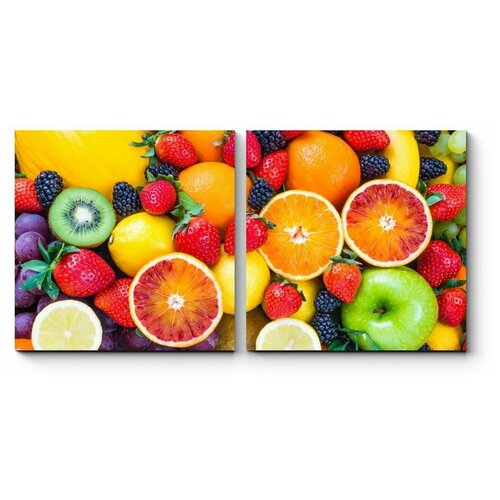 Модульная картина Сочные фрукты180x90