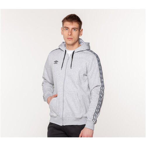 Толстовка Umbro Толстовка Umbro Taped Zip Hoodie 65776U-B43, размер S, серый