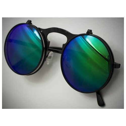 Солнцезащитные очки , черный, синий