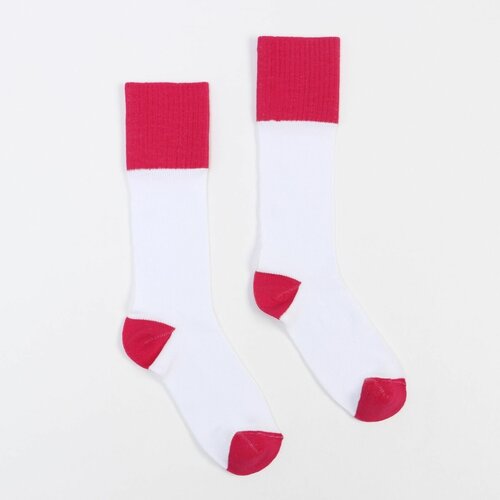 Носки Minaku, размер 39, розовый, белый, фуксия