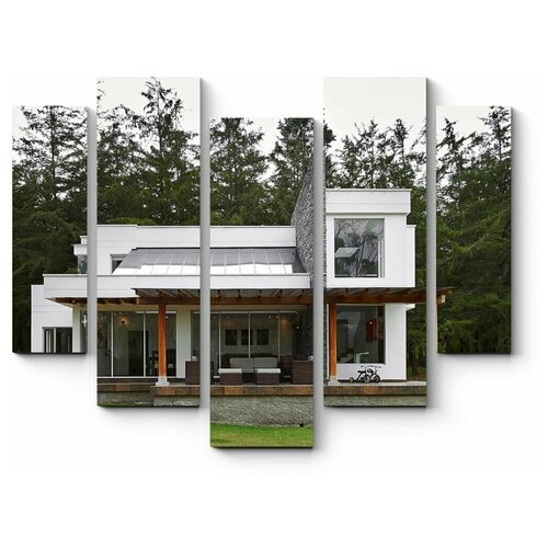 Модульная картина Современный дом131x106