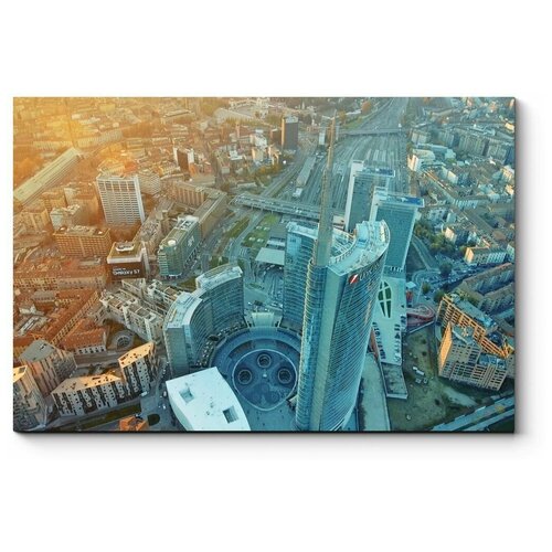 Модульная картина Над небоскребами Милана30x20