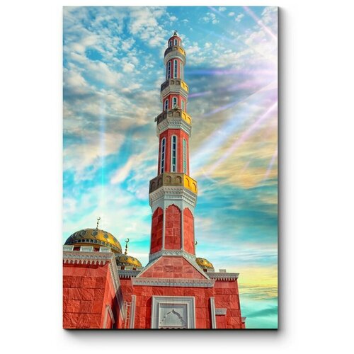 Модульная картина Красная мечеть в лучах солнца 40x60
