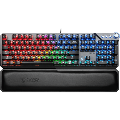 Клавиатура проводная Gaming Keyboard MSI VIGOR GK71 SONIC, Wired, Mechnical, with Multimedia functions, Light & Fast Red MSI Sonic Switch, incl. Wrist Rest, RGB, Black (S11-04RU233-CLA)