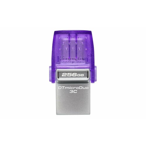 Флеш Диск Kingston 256Gb DataTraveler microDuo 3C DTDUO3CG3/256GB USB3.0 фиолетовый
