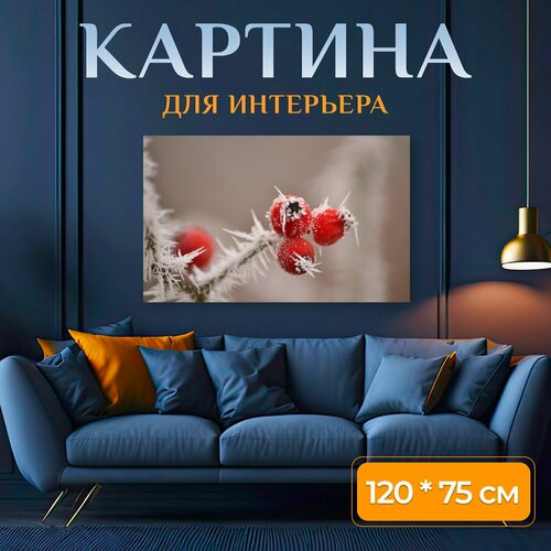 Картина на холсте "Зима, дартс, природа" на подрамнике 120х75 см. для интерьера