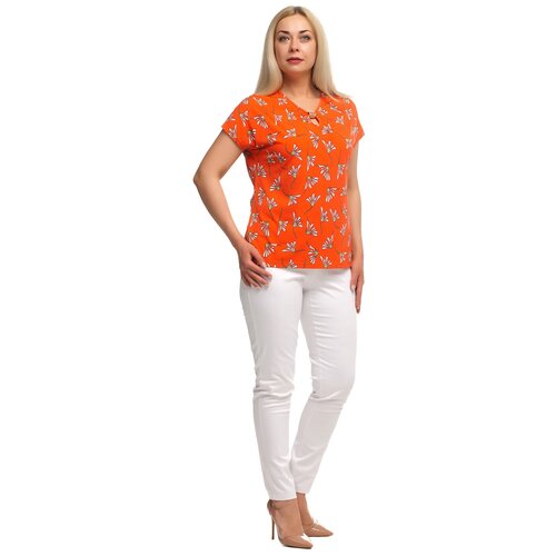 Блуза  Olsi, размер 48, оранжевый