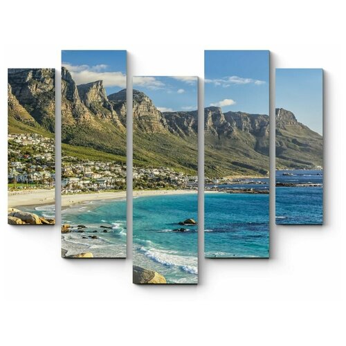 Модульная картина Волны у песчаных берегов Кейптауна 151x123