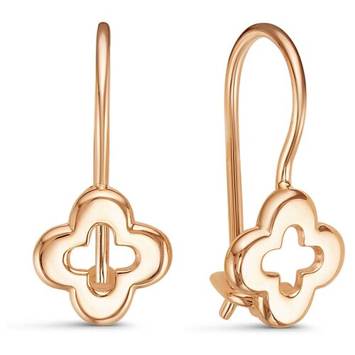 Серьги Яхонт, золото, 585 проба, длина 1.4 см