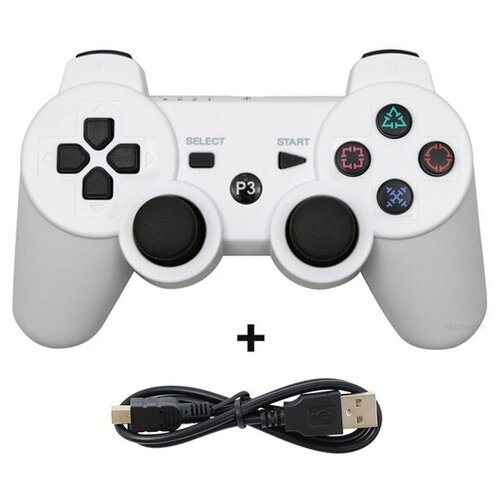 Беспроводной джойстик для PS3 (Bluetooth) Белый