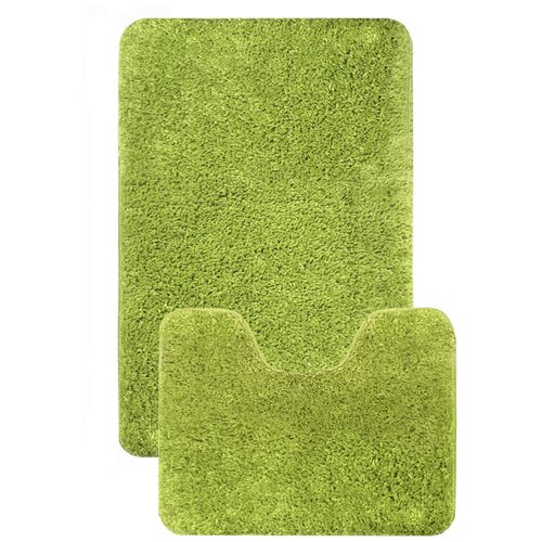 Набор ковриков для ванной ANELYA, 50х80 см и 50х40 см, зеленый