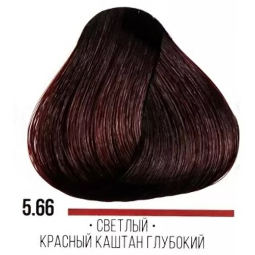 Kaaral AAA стойкая крем-краска для волос, 5.66 светлый глубокий красный каштан, 100 мл