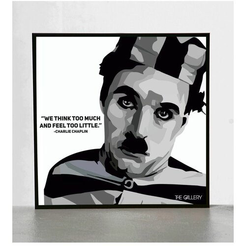 Картина постер Поп-арт Чарли Чаплин 50х50 см