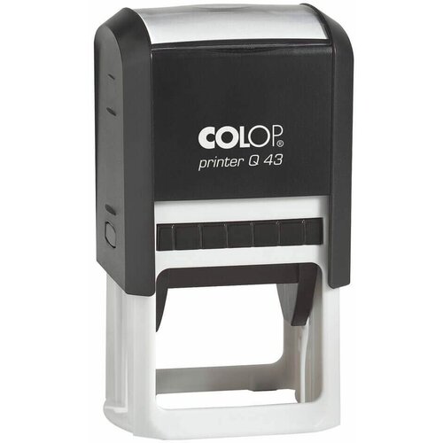 Оснастка Colop Printer Q43 для печати, штампа, факсимиле. Поле: 43х43 мм. Корпус: черный.