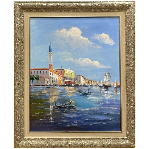 Картина маслом, морской пейзаж "Венеция" 6