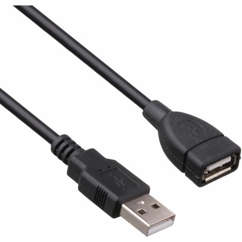 Кабель Cantell удлиннитель USB 2.0 (M) to USB 2.0 (F), 1.5 м, c фильтром, Черный