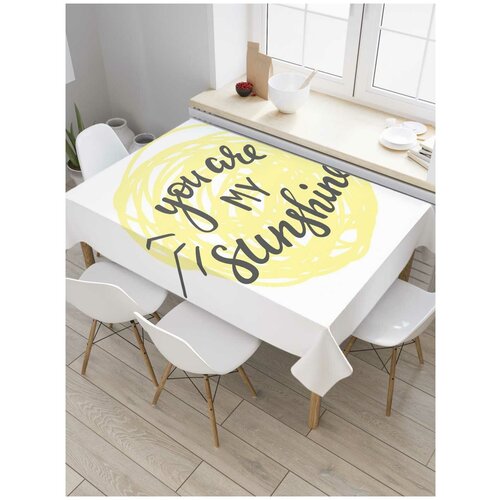 Скатерть прямоугольная JoyArty на кухонный стол "Солнечная красота" из оксфорда, 180x145 см