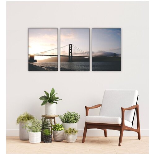 Комплект картин для интерьера "Мост Сан-Франциско" 90*40