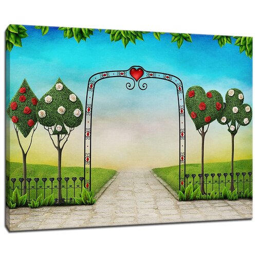 Картина Уютная стена "Вход в сад - Алиса в Стране чудес" 80х60 см