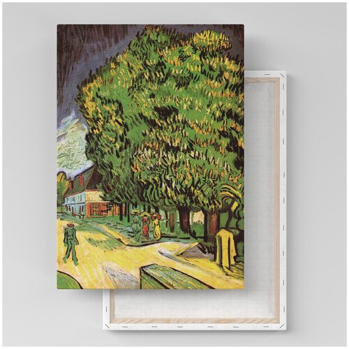 Картина на холсте с подрамником / Van Gogh / Ван Гог - Цветущий каштан