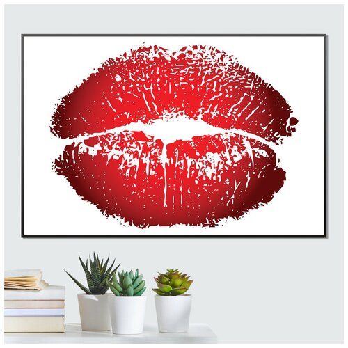 Постер Красный Поцелуй Тип 1 40х30 см в тубусе ПолиЦентр