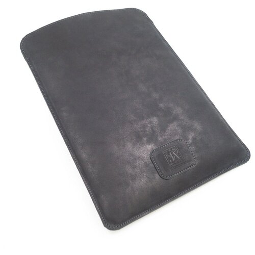 Кожаный чехол J.Audmorr для MacBook Pro 16 / Ноутбука 15,6"-16,2", черный, NewBridge 15.6 Coal