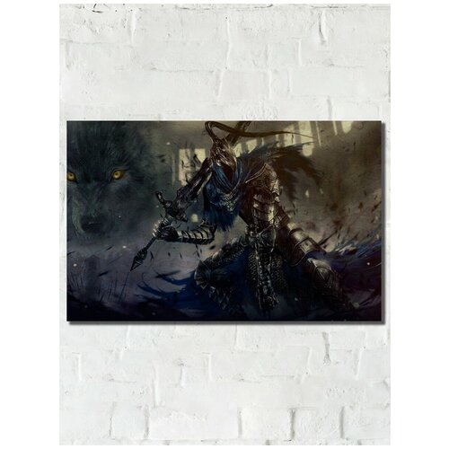 Картина интерьерная на рельефной доске ОСП игра Dark Souls Арториас путник бездны - 6556 Г