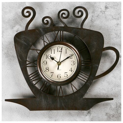 Часы настенные; серия: Кухня;"Чашка кофейная"; d: 13.5 см;31 х 33 см