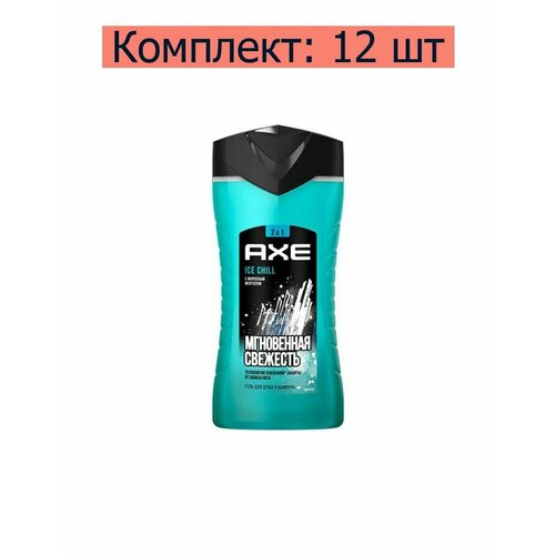 Axe/ Гель для душа и шампунь Ice Chill, 250 мл, 12 шт