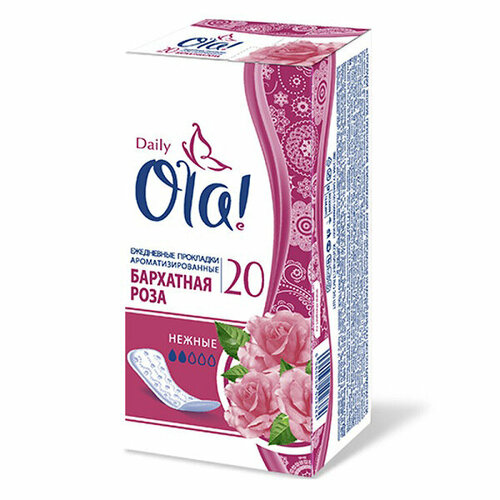 Прокладки ежедневные, Ola, Silk sense Daily Deo, бархатная роза, 20 шт