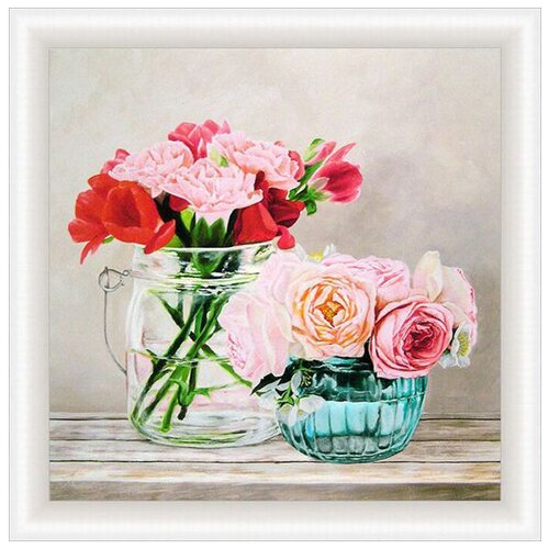 Картина Dekart "Прованс с розами", 34,5 х 34,5 х 2 см