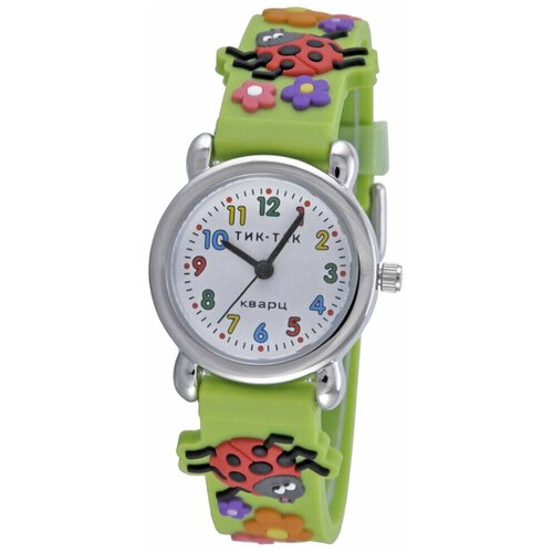 Наручные часы Тик-Так, зеленый, мультиколор, мультиколор