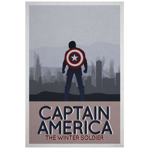 Плакат, постер на бумаге The Avengers-Captain America/Мстители-Капитан Америка. Размер 21 х 30 см