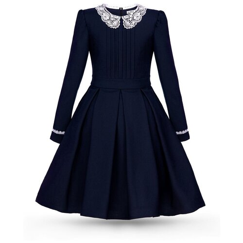 Школьное платье Alisia Fiori, размер 146-152, синий, белый
