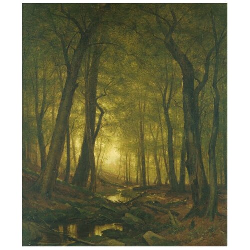 Репродукция на холсте Вечер в лесу №3 Уитридж Уортингтон 50см. x 59см.