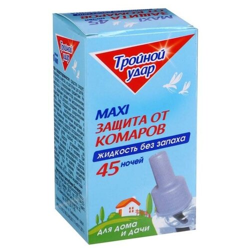Дополнительный флакон-жидкость от комаров "Домовой Прошка", Тройной Удар, 45 ночей, 30 мл./В упаковке шт: 2