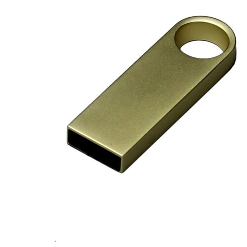 Компактная металлическая флешка с круглым отверстием (8 Гб / GB USB 2.0 Золотой mini3 Flash drive VF- mini64)