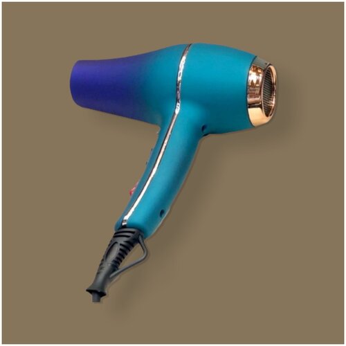 Профессиональный фен для волос Cronier с новейшей системой ионизации голубой| Фен для волос для профессиональной укладки в домашних условиях с 2 режимами подачи воздуха