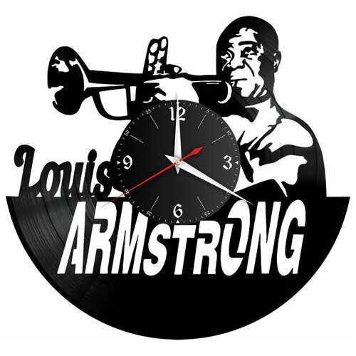 Часы из винила Redlaser "Louis Armstrong (Луи Армстронг), трубач" VW-10963