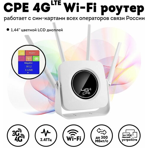 WiFi Роутер 4G LTE CPE CPF903B работает с сим-картами всех операторов / Под сим карту