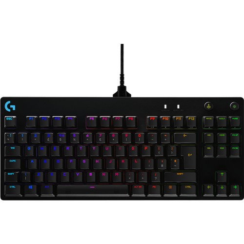 Клавиатура Logitech G PRO черный, английская/русская (ANSI)