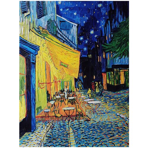 Постер / Плакат / Картина Ван Гог - Ночная терраса кафе 60х90 см в раме