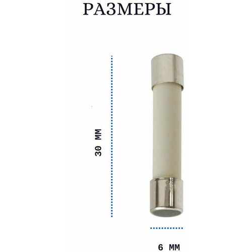 Предохранитель керамический для СВЧ, 10А, размер 6х30