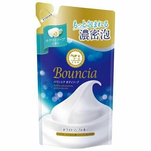 COW Жидкое мыло для тела Bouncia White Soap, аромат свежести, мягкая упаковка 360 мл.